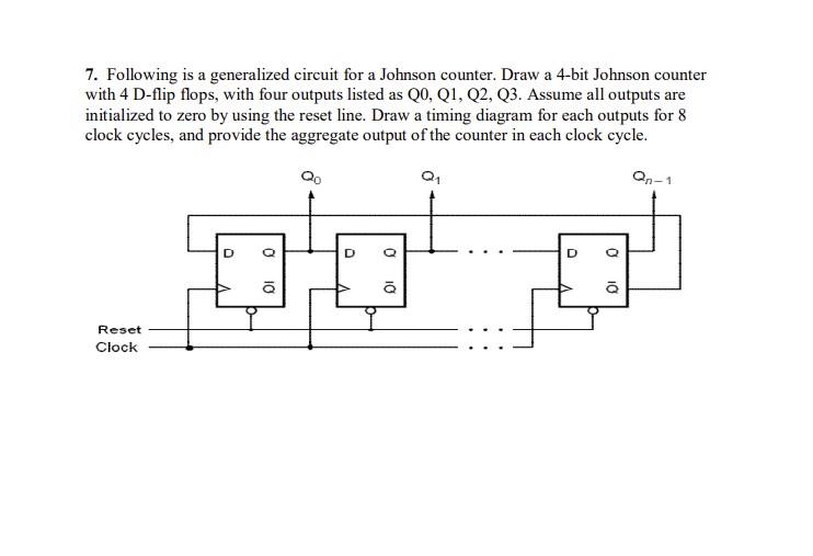 Solved 7 Following Is A Generalized Circuit For A Johnson