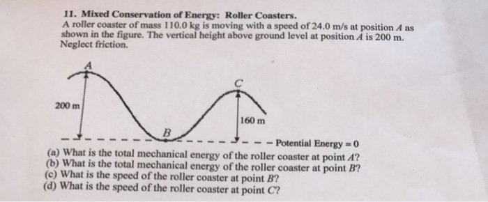 Conservation Of Mechanical Energy Roller Coaster