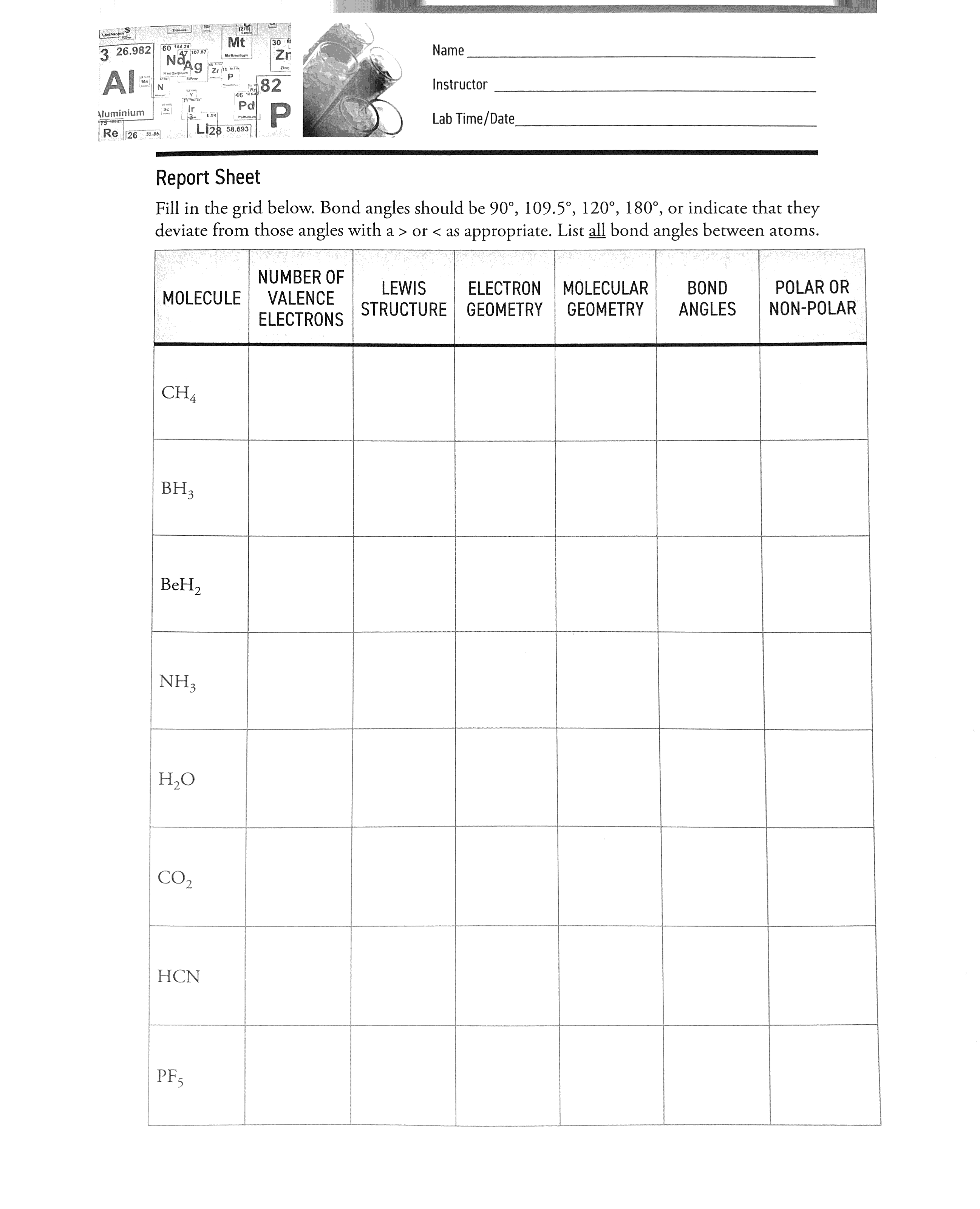 Solved Name Instructor Lab Time/Date Report Sheet | Chegg.com