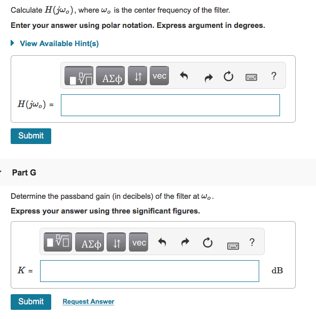 Solved Active Broadband First Order Bandpass Filter That