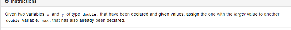 Solved Given two variables x and y of type double, that have | Chegg.com