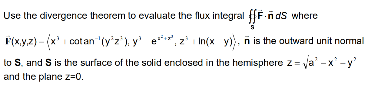 Solved S Use the divergence theorem to evaluate the flux | Chegg.com