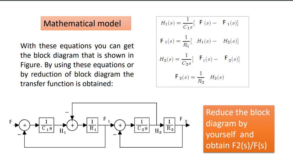 Solved With these equations you can get the block diagram | Chegg.com