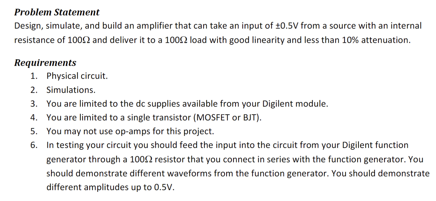 Problem Statement Design, simulate, and build an | Chegg.com