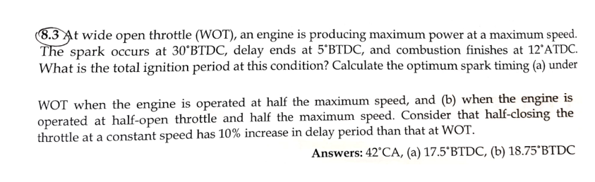 Solved 8.3 At wide open throttle (WOT), an engine is | Chegg.com