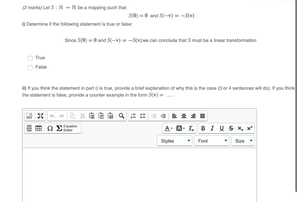 Solved (2 marks) Let S : R → R be a mapping such that S(0) = | Chegg.com