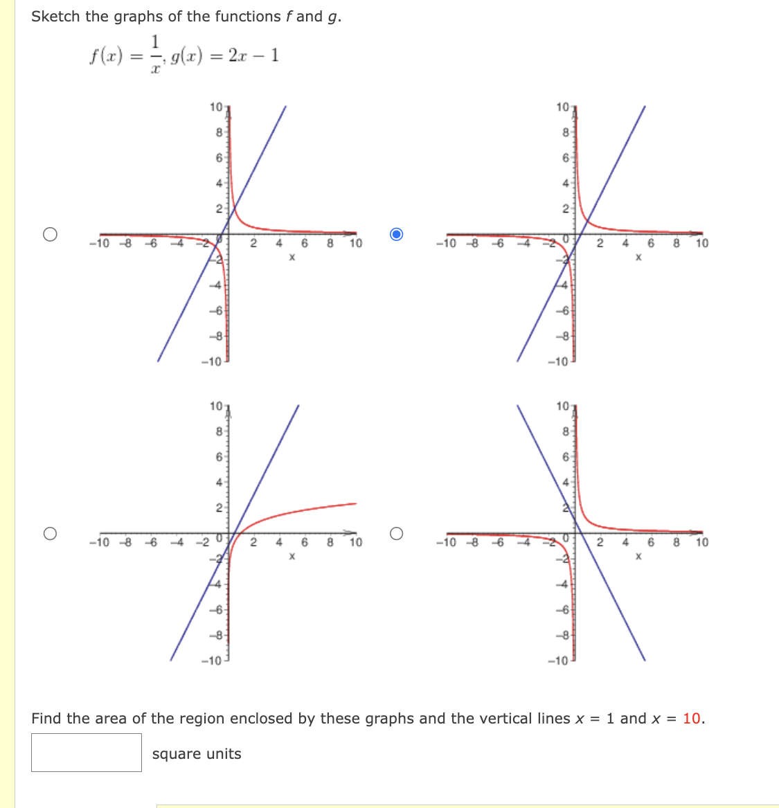 Solved Sketch the graphs of the functions f and g. square | Chegg.com