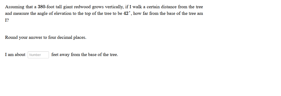 Solved Assuming that a 380-foot tall giant redwood grows | Chegg.com
