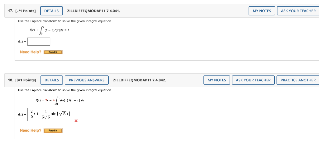 Use the Laplace transform to solve the given integral | Chegg.com