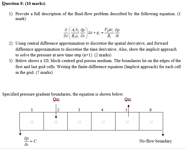 Question 8: (10 marks) 1) Provide a full description | Chegg.com