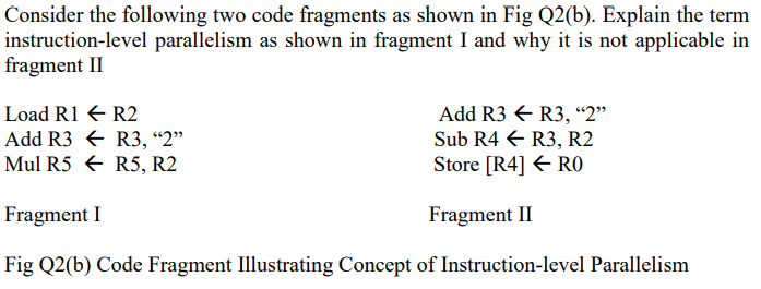 Solved Consider the following two code fragments as shown in | Chegg.com
