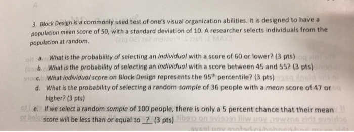 Solved 3. Block Design is a commonly used test of one's | Chegg.com