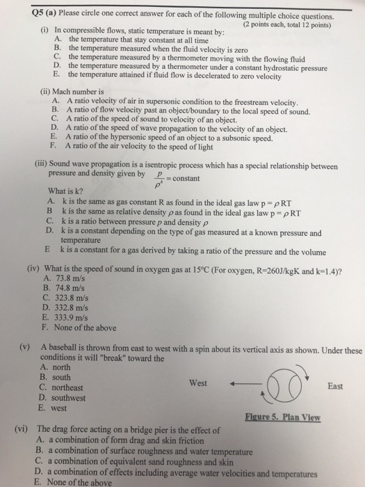 Solved Q5 (a) Please circle one correct answer for each of | Chegg.com