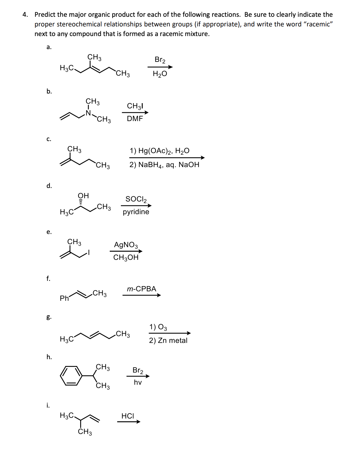 Solved Predict the major organic product for each of the | Chegg.com