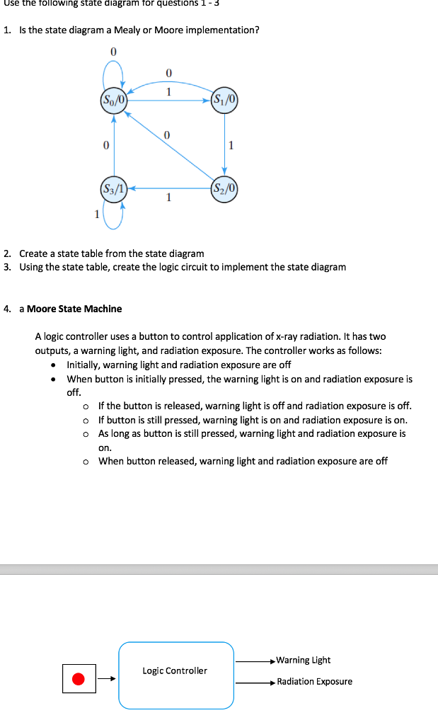 Solved Use the following state diagram for questions-3 1. Is | Chegg.com