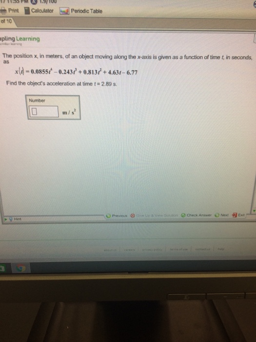 Solved |Calculator ePrint of 10 Periodic Table pling | Chegg.com