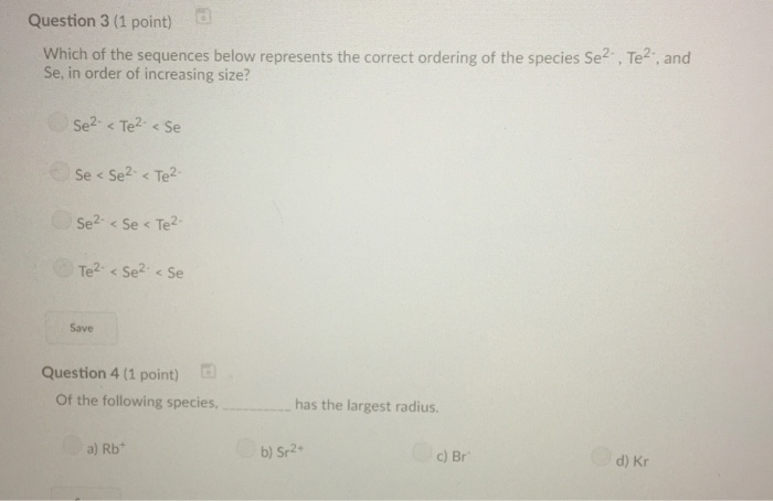 Solved Question 3 (1 point) Which of the sequences below | Chegg.com