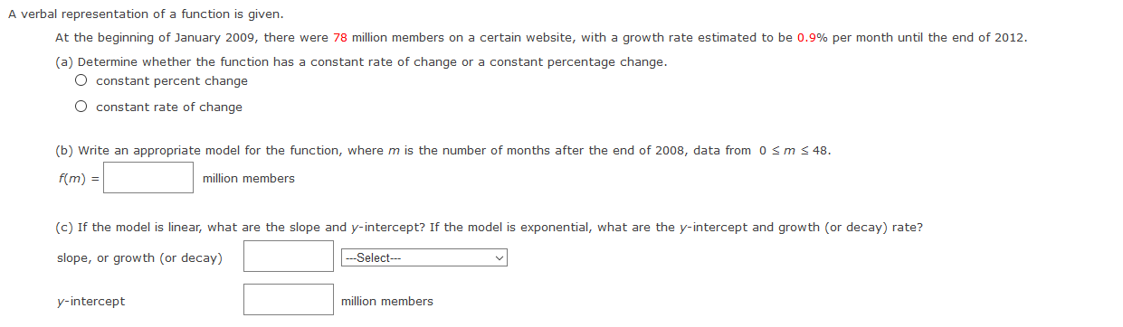 Solved A verbal representation of a function is given. At | Chegg.com