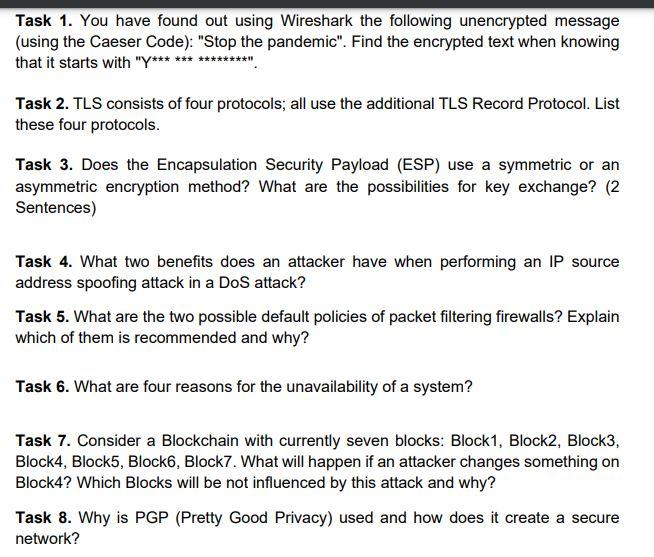 Solved Task 1. You have found out using Wireshark the | Chegg.com Solved Task 1. You have found out using Wireshark the | Chegg.com