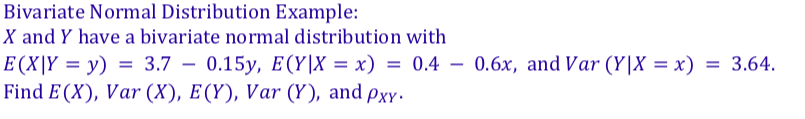 Solved Bivariate Normal Distribution Example: X and Y have a | Chegg.com