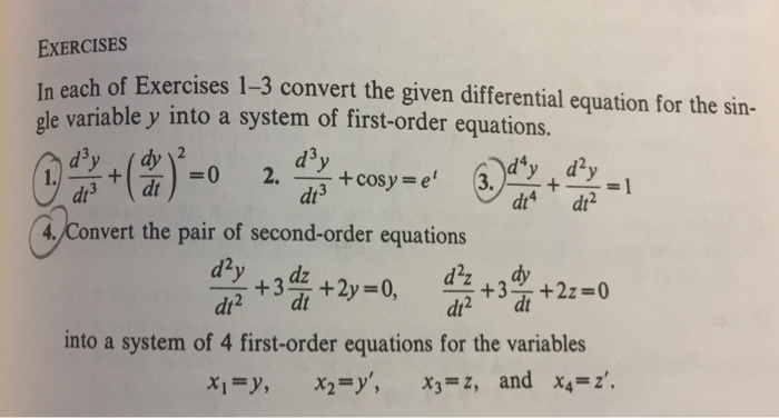 Solved Convert the given differential equation for the | Chegg.com