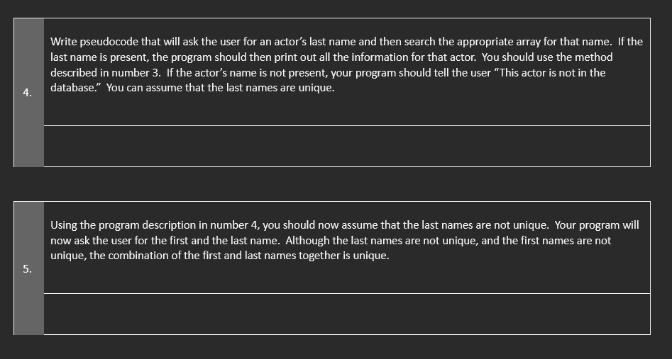 Solved Write Pseudocode That Will Ask The User For An 