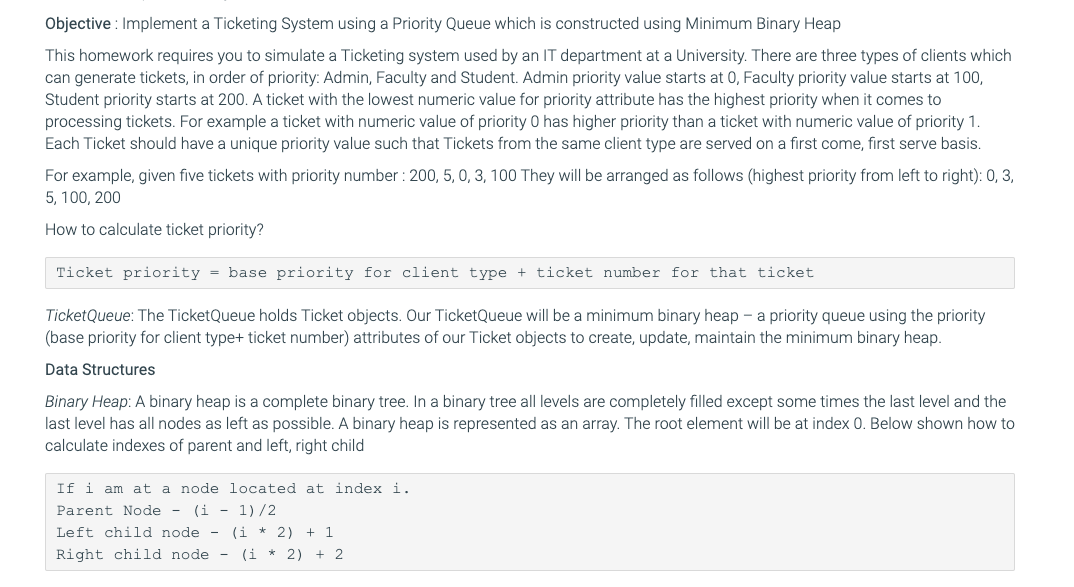 Objective : Implement a Ticketing System using a | Chegg.com
