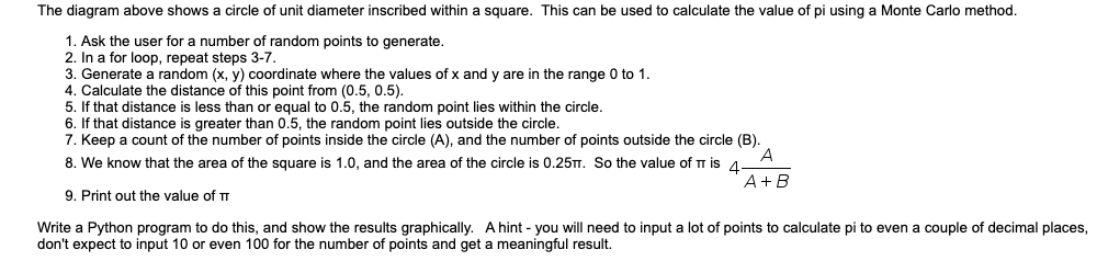 Solved The diagram above shows a circle of unit diameter | Chegg.com