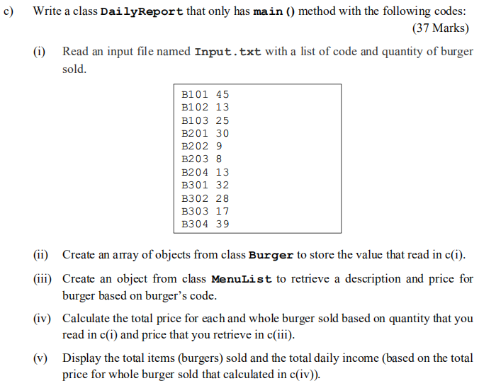 Solved Given the following UML class diagram in Figure 5, | Chegg.com
