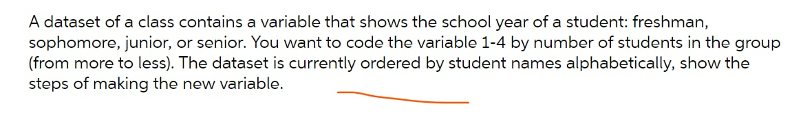 Solved A dataset of a class contains a variable that shows | Chegg.com