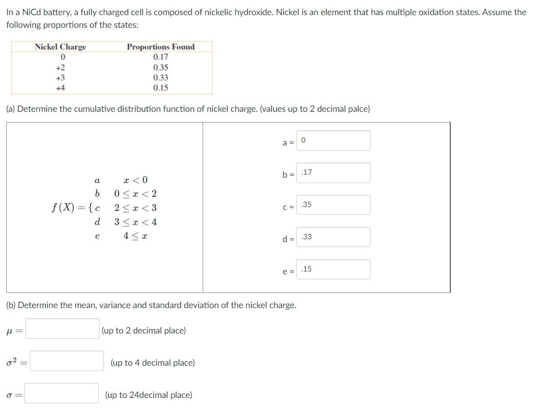 Solved In a NiCd battery, a fully charged cell is composed | Chegg.com