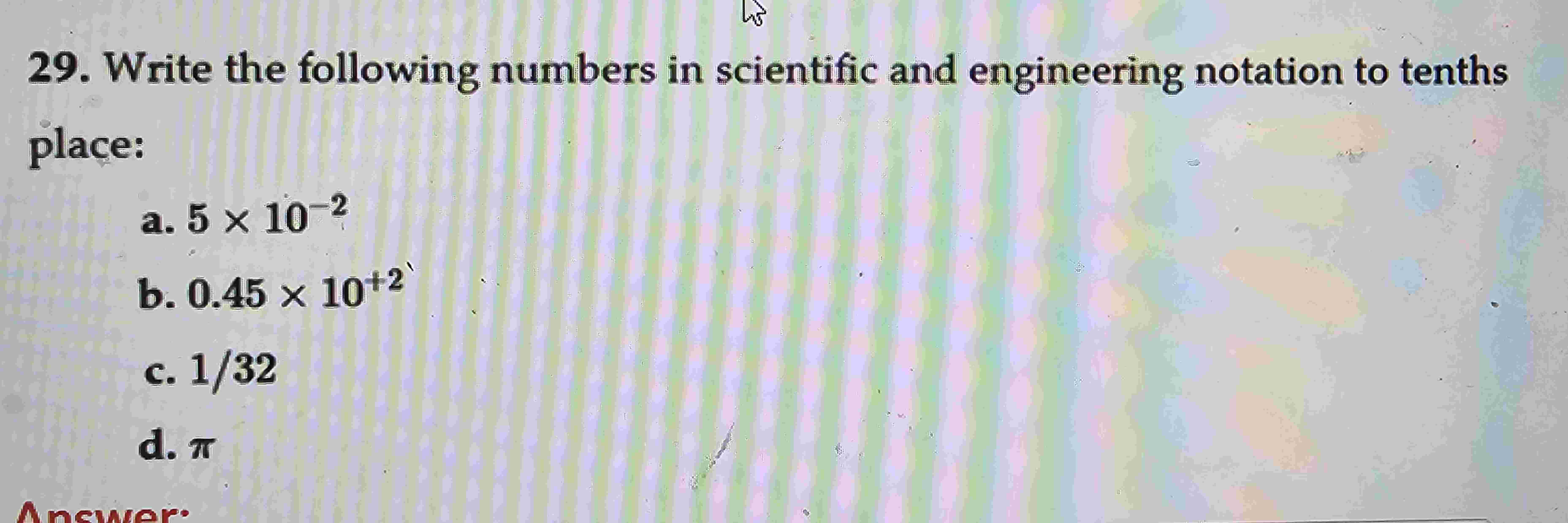 Solved Write the following numbers in scientific and | Chegg.com