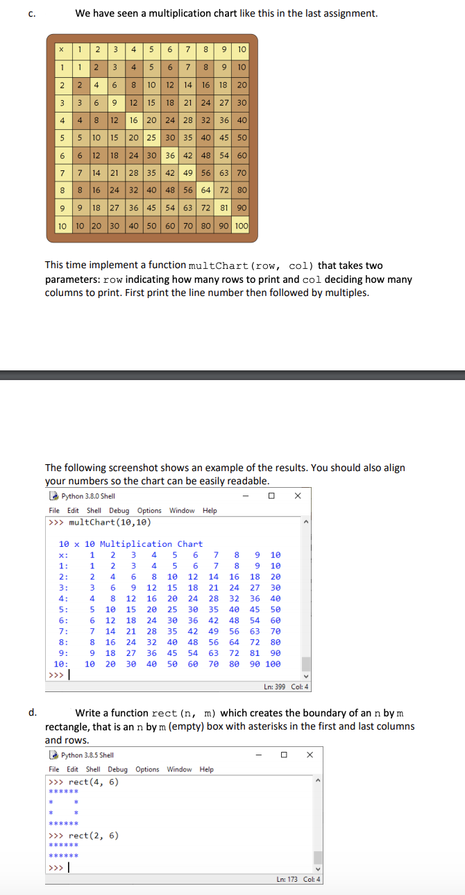 Solved C. We have seen a multiplication chart like this in | Chegg.com