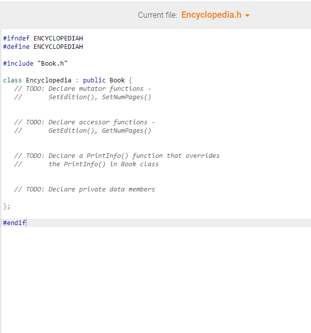 Solved I need to find the Encyclopedia.h and | Chegg.com