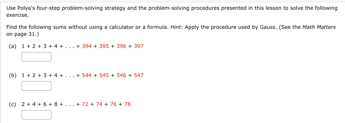 Solved Use Polya S Four Step Problem Solving Strategy And