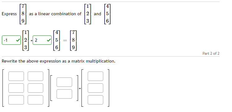 Solved Express ⎣⎡789⎦⎤ as a linear combination of ⎣⎡123⎦⎤ | Chegg.com