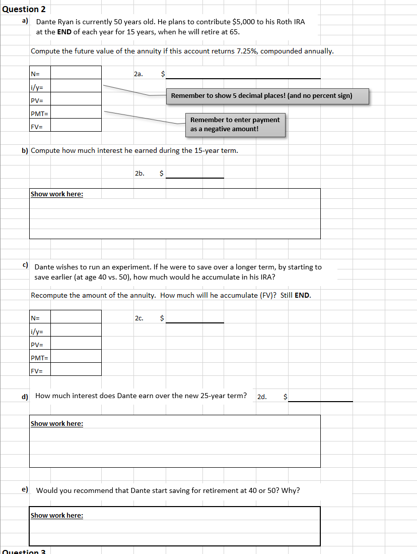 Solved 1) Solve ALL problems using a financial calculator; | Chegg.com