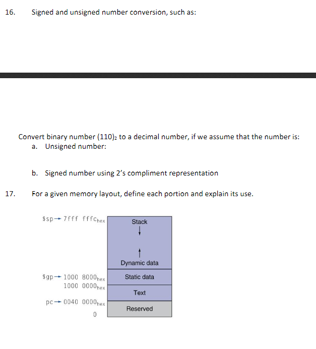 Solved 16. Signed and unsigned number conversion, such as: | Chegg.com