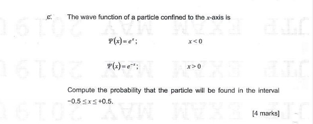 Solved C The Wave Function Of A Particle Confined To The