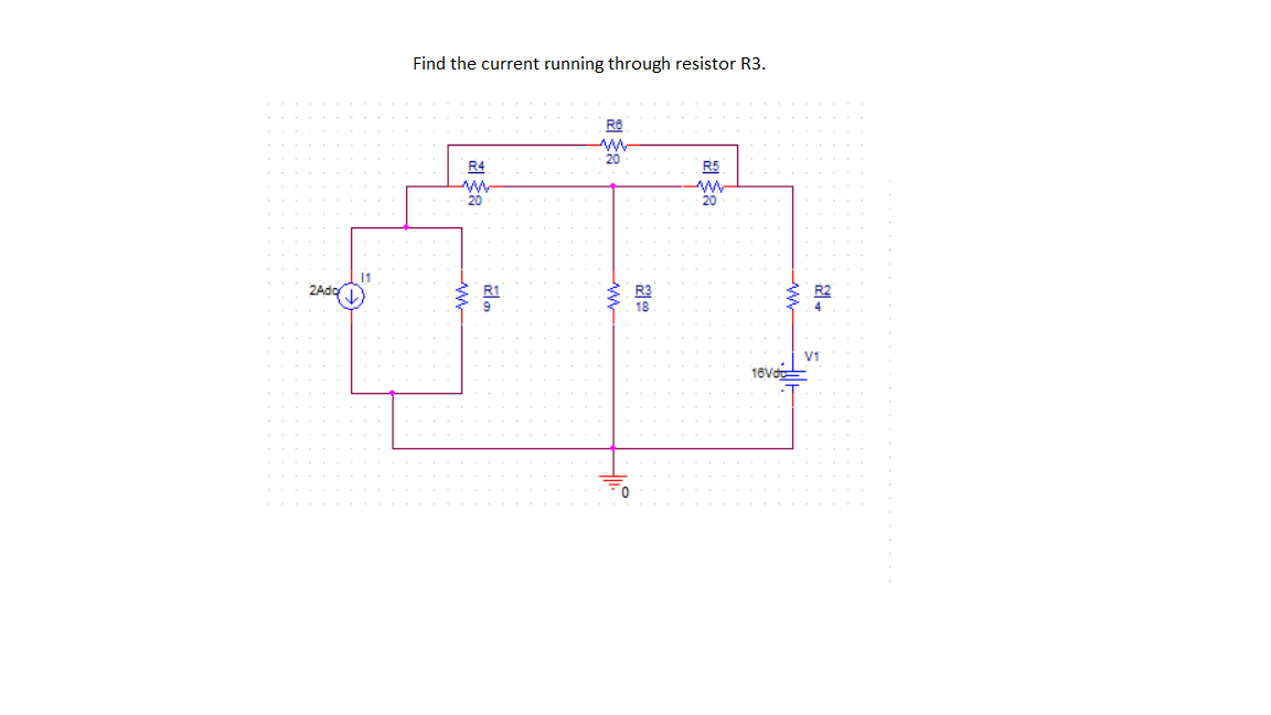 Solved Find the current running through resistor R3. R4 R5 w | Chegg.com