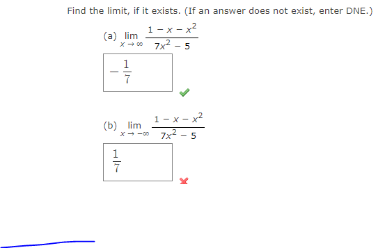 Solved Find the limit, if it exists. (If an answer does not | Chegg.com