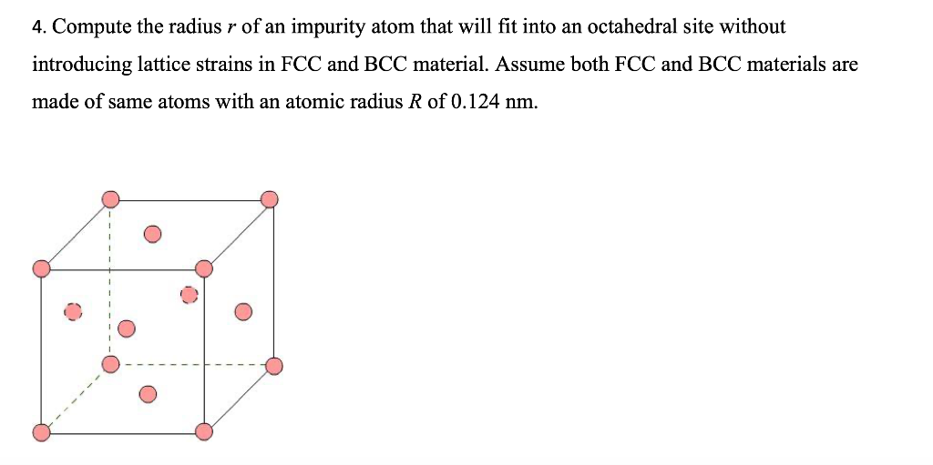 Solved 4. Compute the radius r of an impurity atom that will | Chegg.com