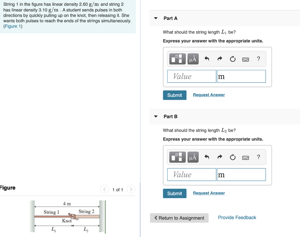 Solved String 1 in the figure has linear density 2.60 g/m | Chegg.com