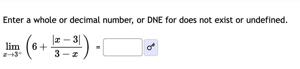Solved Enter a whole or decimal number, or DNE for does not | Chegg.com