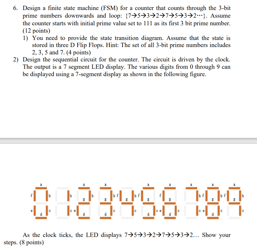 Solved Design A Finite State Machine Fsm ﻿for A Counter 5865
