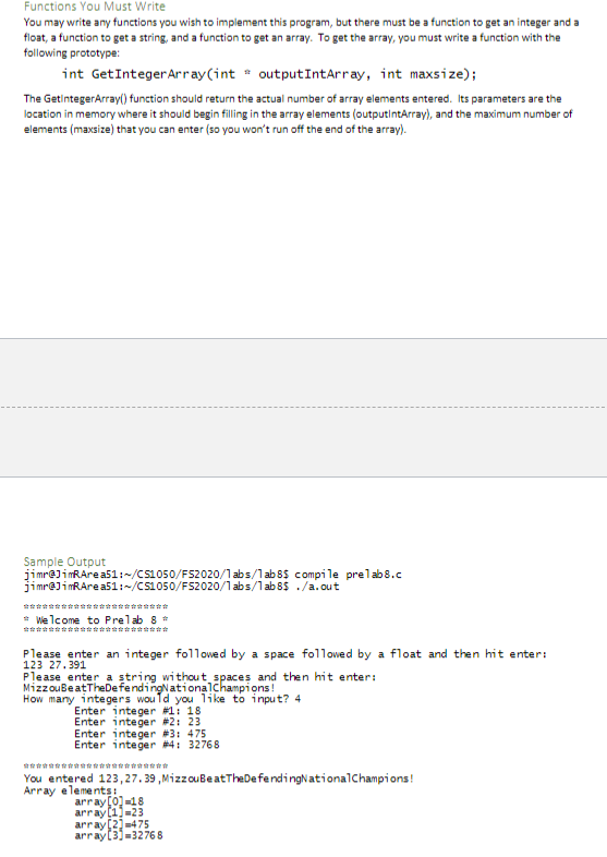 Solved For the prelab assignment, you need to implement a | Chegg.com