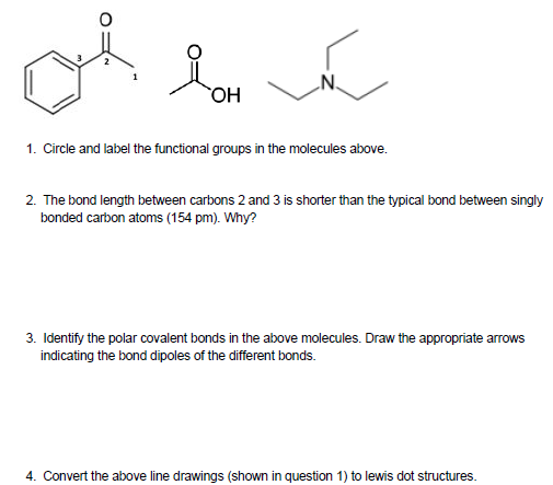 Solved کی بے C ОН 1. Circle and label the functional groups | Chegg.com