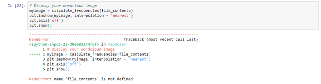 Solved that I can put in the code so that WordCloud reads me | Chegg.com
