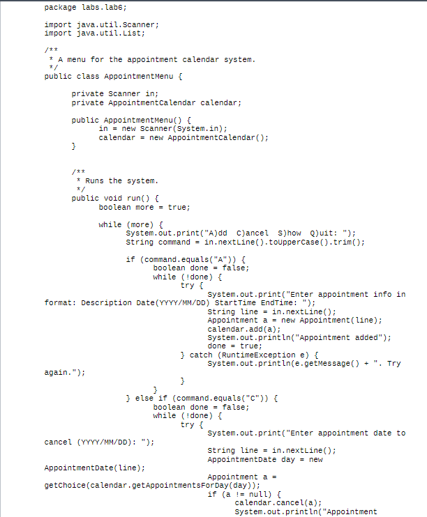 Solved Problems 6-10: AppointmentsWrite a program to design | Chegg.com