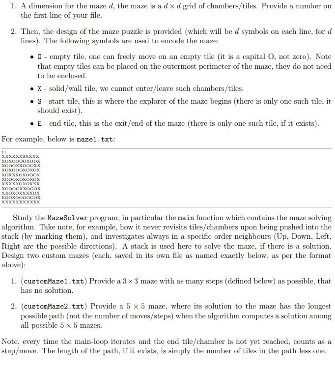Solved C++ Please design 3x3 and 5x5 maze | Chegg.com